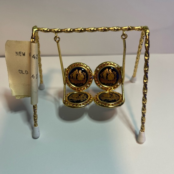 Limoges | Other | Limoges France Miniature Courting Couple Swing Set ...